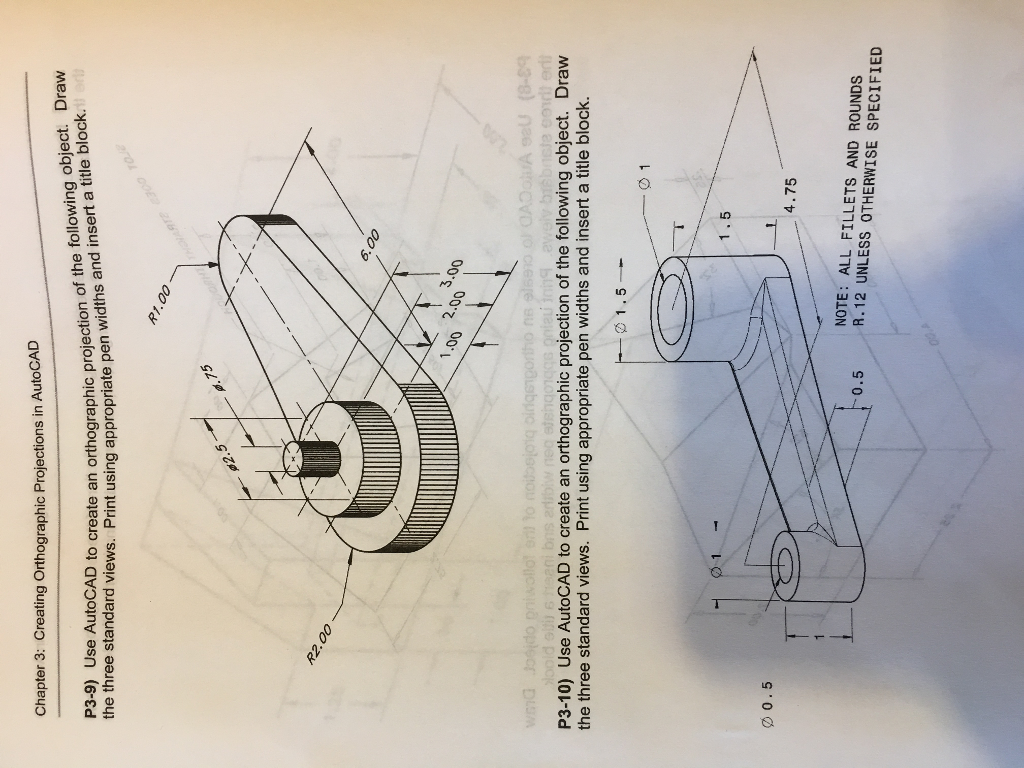 Solved Chapter 3: Creating Orthographic Projections in | Chegg.com