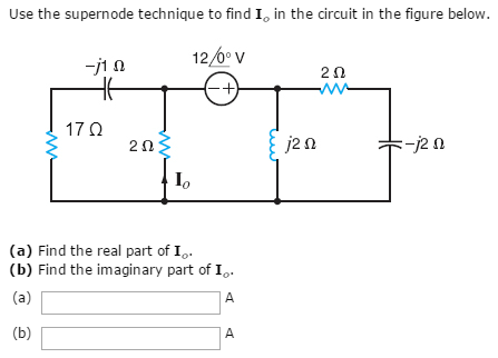 Solved Use the supernode technique to find Io in the circuit | Chegg.com