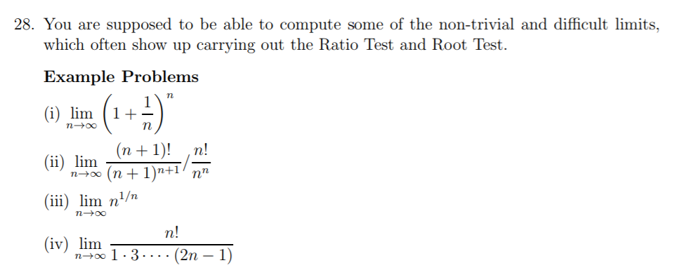 Solved 28. You are supposed to be able to compute some of | Chegg.com