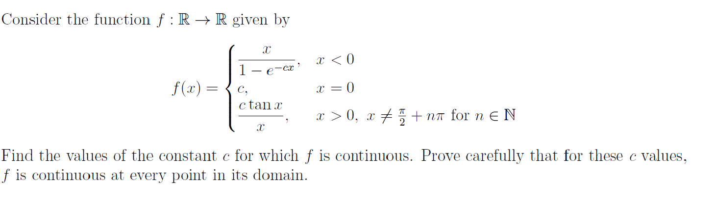 Solved Consider the function f : R rightarrow R given by | Chegg.com
