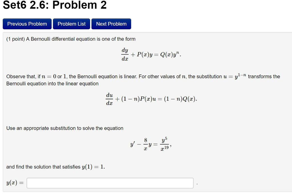 Solved Set6 2.6: Problem 2 Previous Problem Problem List | Chegg.com