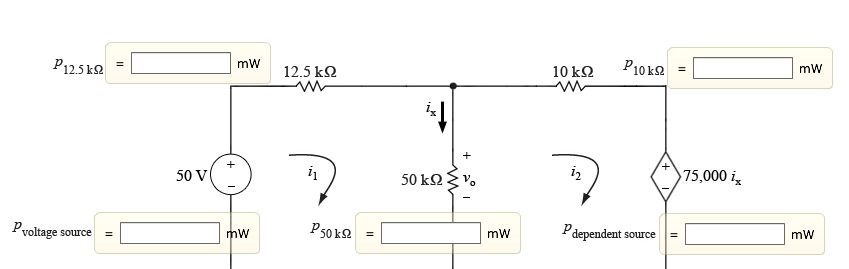 Solved Calculate the power associated with each component in | Chegg.com