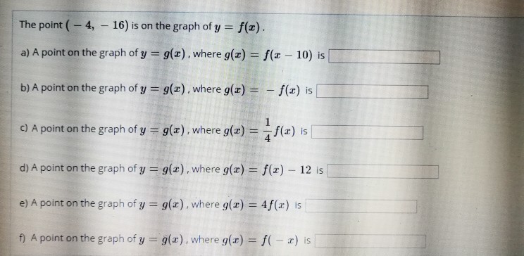 Solved Function Operations, Adding and Subtracting Given the | Chegg.com