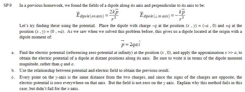 Solved a.Find the electric potential (referencing zero | Chegg.com