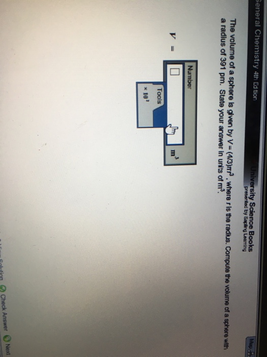 Solved The volume of a sphere is given by V = (4/3) pi r^3, | Chegg.com