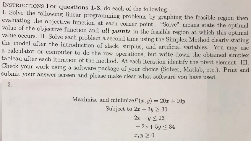 Solved INSTRUCTIONS For questions 1-3, do each of the | Chegg.com
