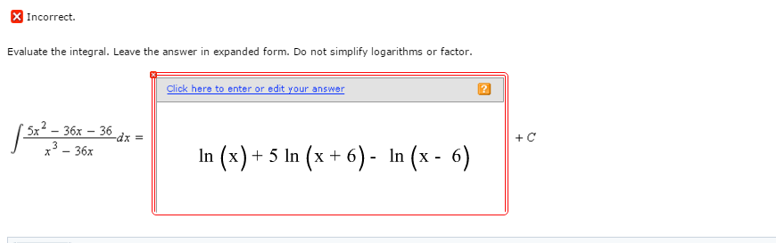 Solved Evaluate the integral. Leave the answer in expanded | Chegg.com