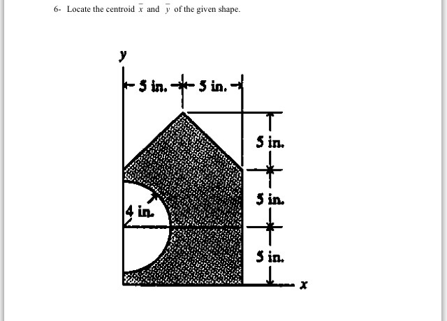 Solved Locate the centroid x bar and y bar of the given | Chegg.com