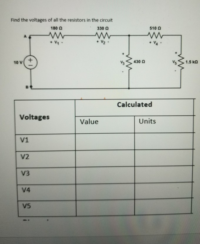 Solved Find the voltages of all the resistors in the circuit | Chegg.com