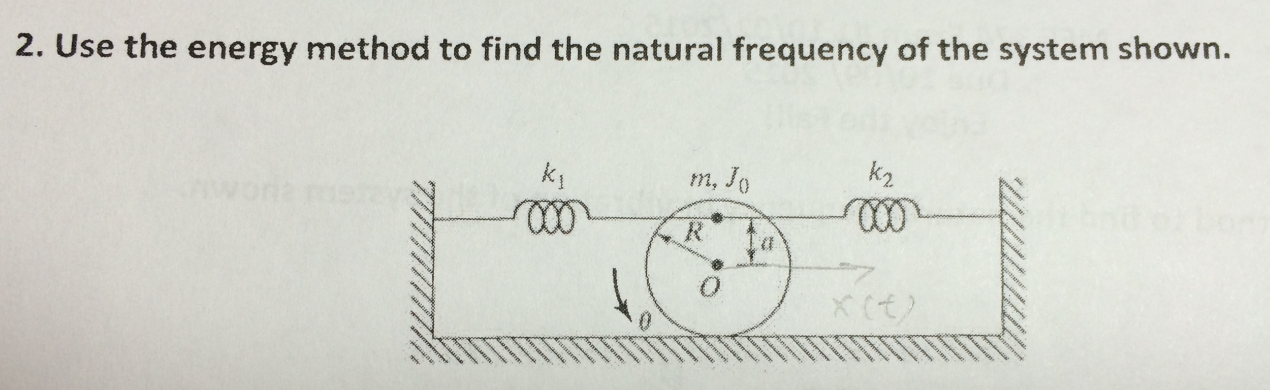 Solved Use the energy method to find the natural frequency | Chegg.com