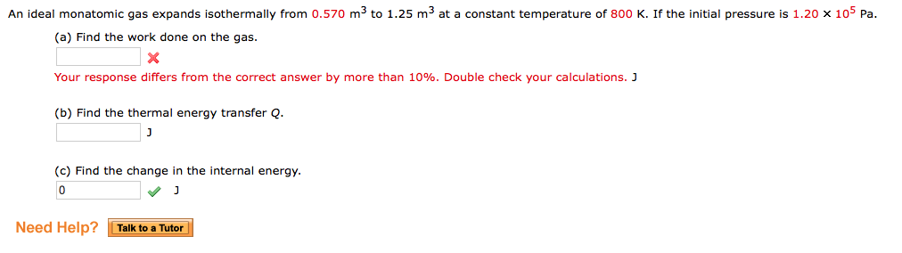 Solved An ideal monatomic gas expands isothermally from | Chegg.com