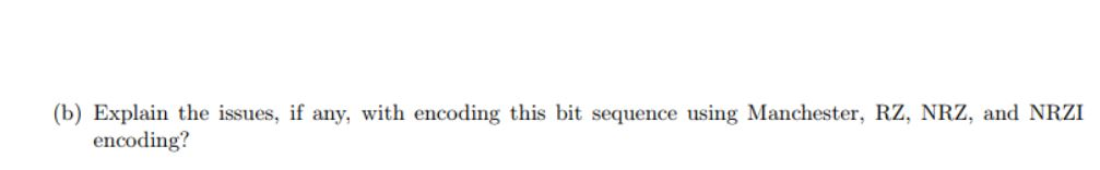 Solved 3 (10 pts) Given the bit sequence 1101110001001001, | Chegg.com