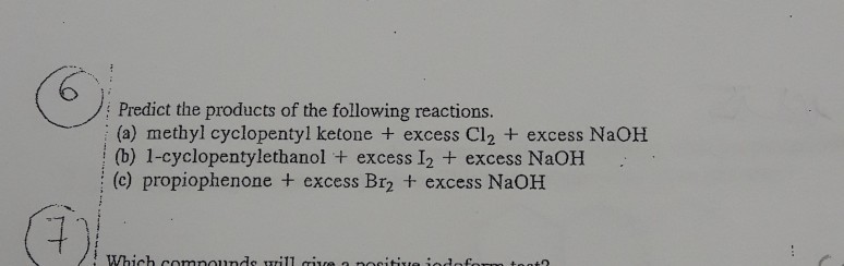 Solved : Predict the products of the following reactions. | Chegg.com