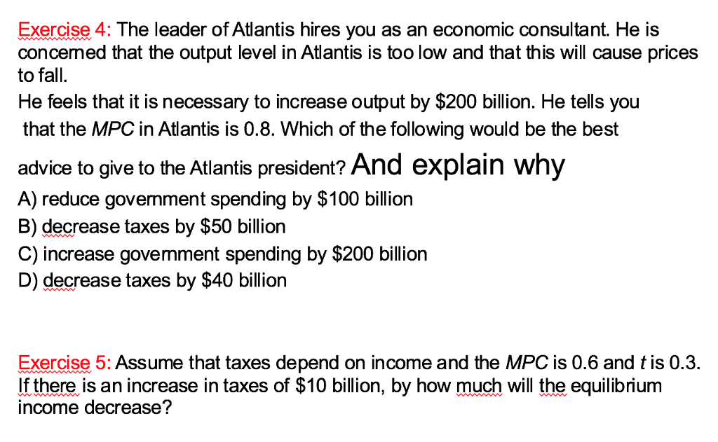 Solved Exercise 4: The leader of Atlantis hires you as an | Chegg.com