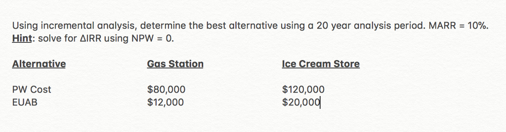 Solved Using incremental analysis, determine the best | Chegg.com