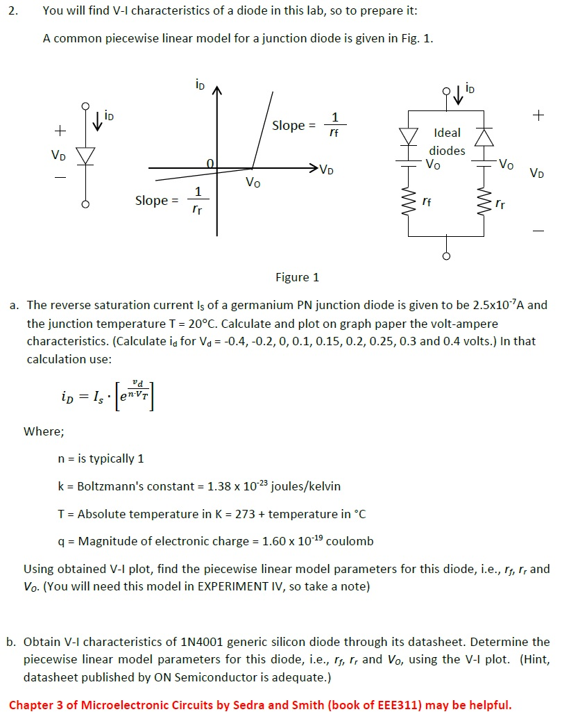 Solved You will find V-l characteristics of a diode in this | Chegg.com