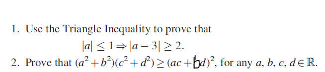 Solved Use the Triangle Inequality to prove that |a| | Chegg.com