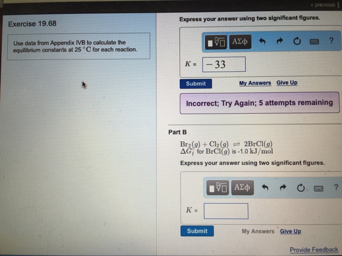 Solved Use data from Appendix IVB to calculate the | Chegg.com
