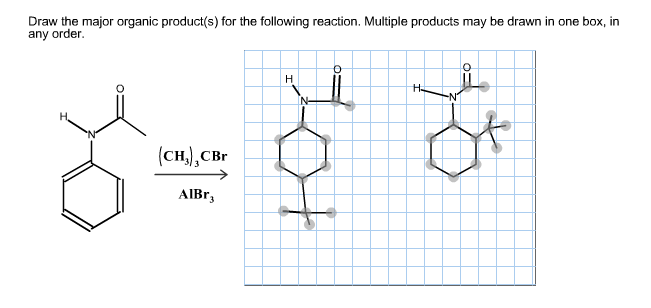 Solved Draw the major organic product(s) for the following | Chegg.com