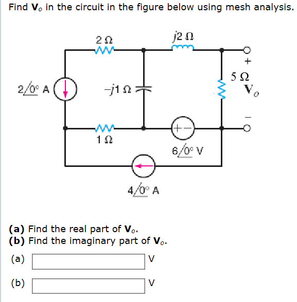 Solved Find V_o in the circuit in the figure below using | Chegg.com