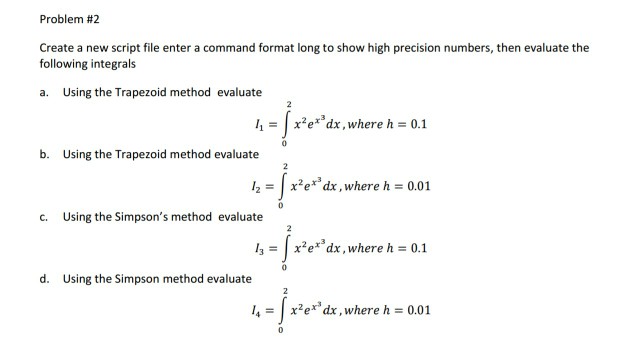 Solved Problem #2 Create a new script file enter a command | Chegg.com