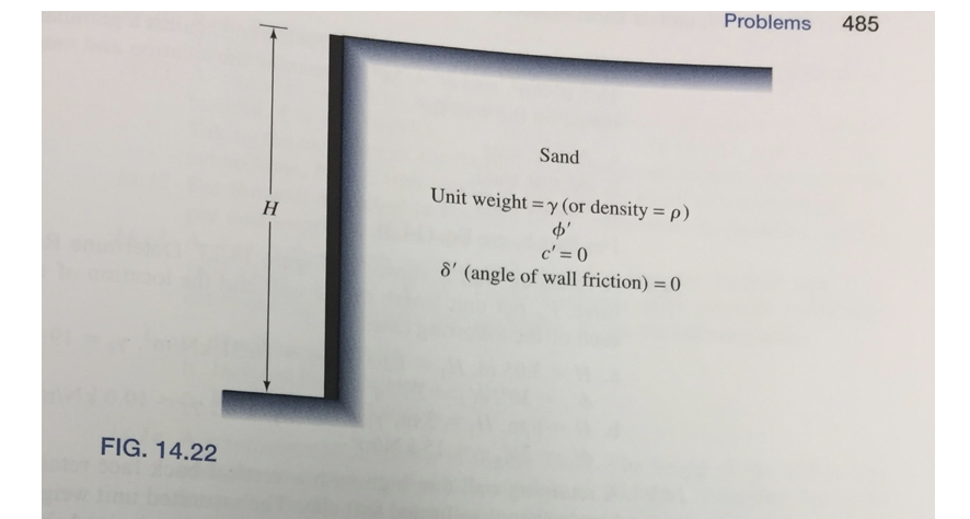 Solved 14.5 From Figure 14.22, determine the passive force, | Chegg.com