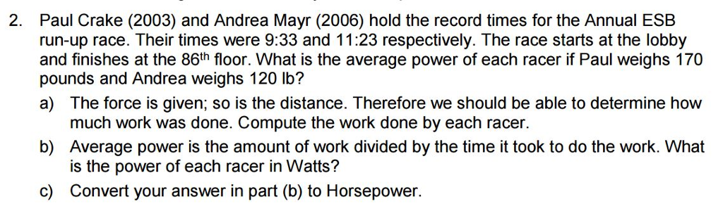 Solved Paul Crake (2003) and Andrea Mayr (2006) hold the | Chegg.com