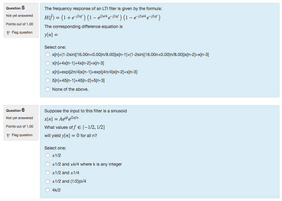 Solved The frequency response of an LTI fitter is given by | Chegg.com