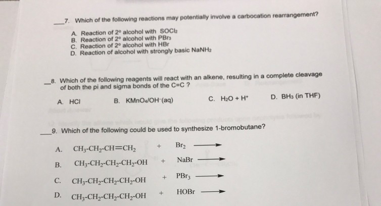 Solved Which of the following reactions may potentially | Chegg.com