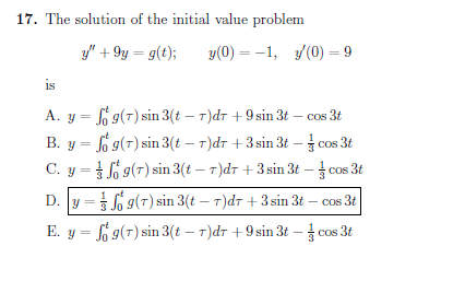 Solved 20. A particular solution Xp(t) to the nonhomogeneous | Chegg.com