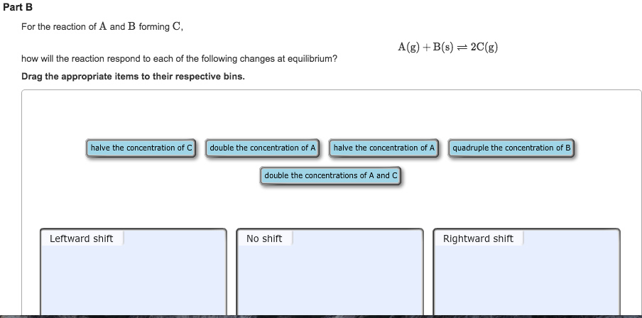 Solved Part B For the reaction of A and B forming C, how | Chegg.com