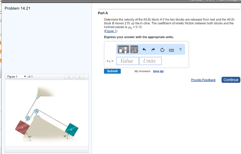 Solved Determine the velocity of the 63-lb block A if the | Chegg.com