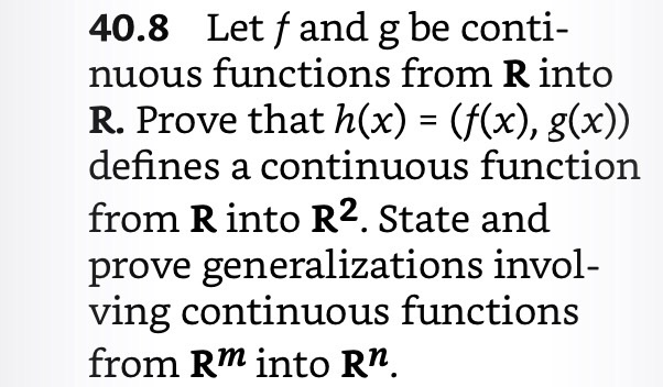 Solved Let f and g be continuous functions from R into R. | Chegg.com