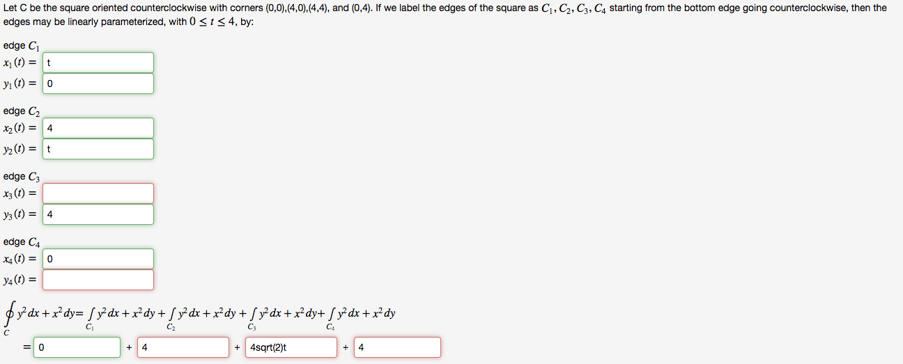 Solved Let C be the square oriented counterclockwise with | Chegg.com