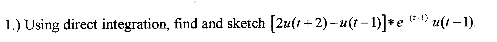 Solved Using direct integration, find and sketch [2u(t + 2) | Chegg.com