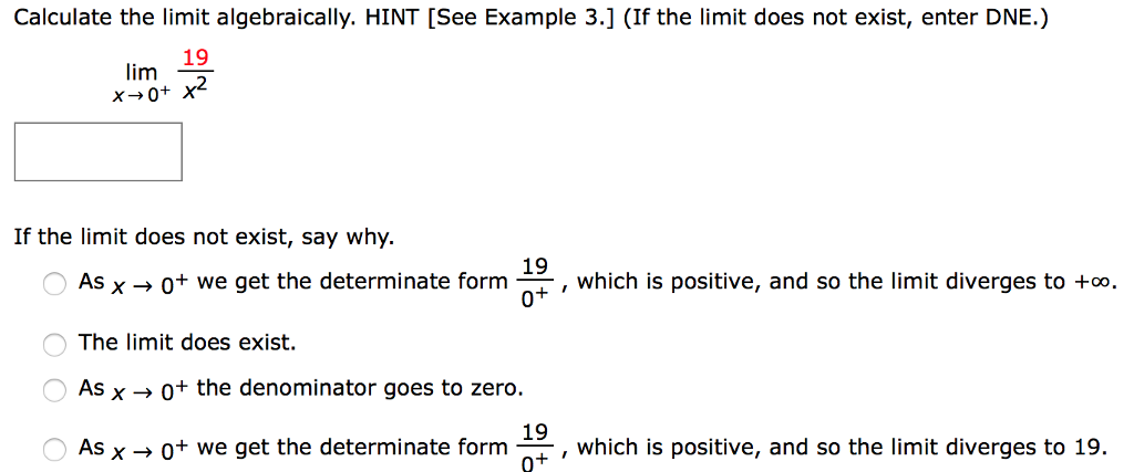 Solved Calculate The Limit Algebraically Hint [see Example