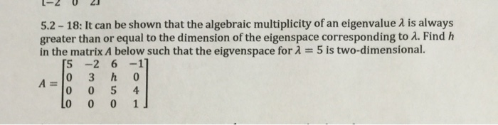 Solved It can be shown that the algebraic multiplicity of an | Chegg.com