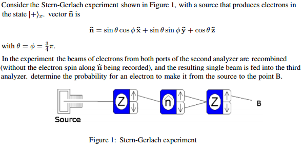 Solved Consider the Stern-Gerlach experiment shown in Figure | Chegg.com