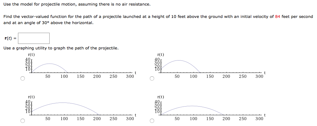 Solved Use the model for projectile motion, assuming there | Chegg.com