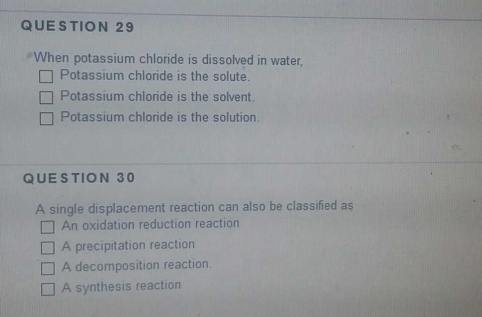 Solved When potassium chloride is dissolved in water, | Chegg.com