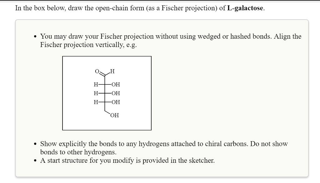Solved In the box below, draw the open-chain form (as a | Chegg.com