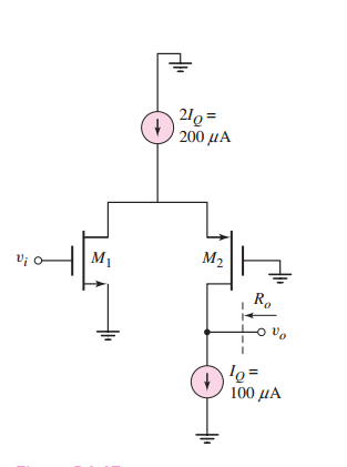 Solved For the following NMOS and PMOS circuit, draw the | Chegg.com