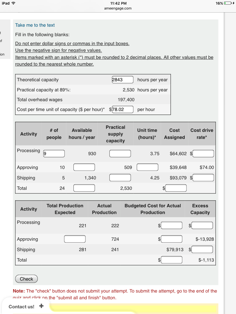 Solved Fill in the following blanks: Do not enter dollar | Chegg.com