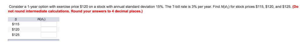 Solved Consider a 1-year option with exercise price $120 on | Chegg.com