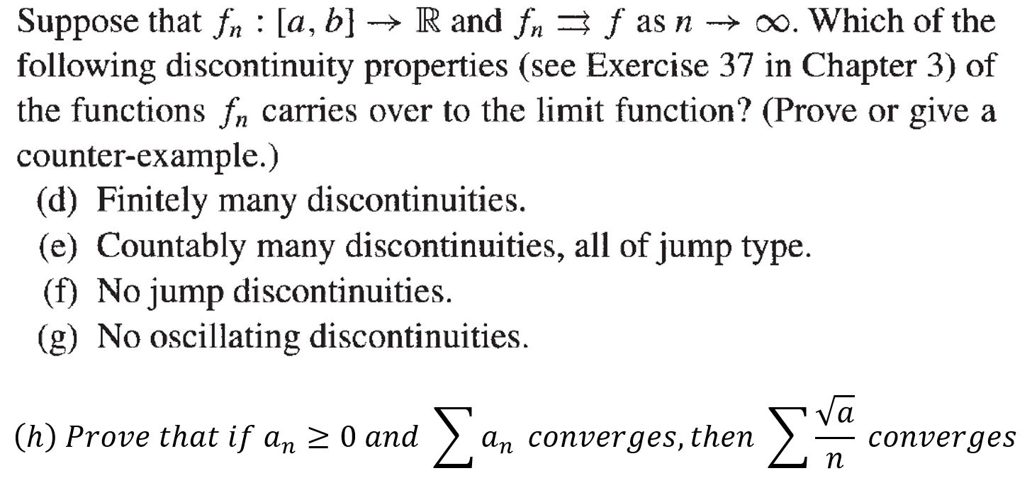 Solved 23. Real (Mathematical) Analysis. (Charles Pugh, | Chegg.com