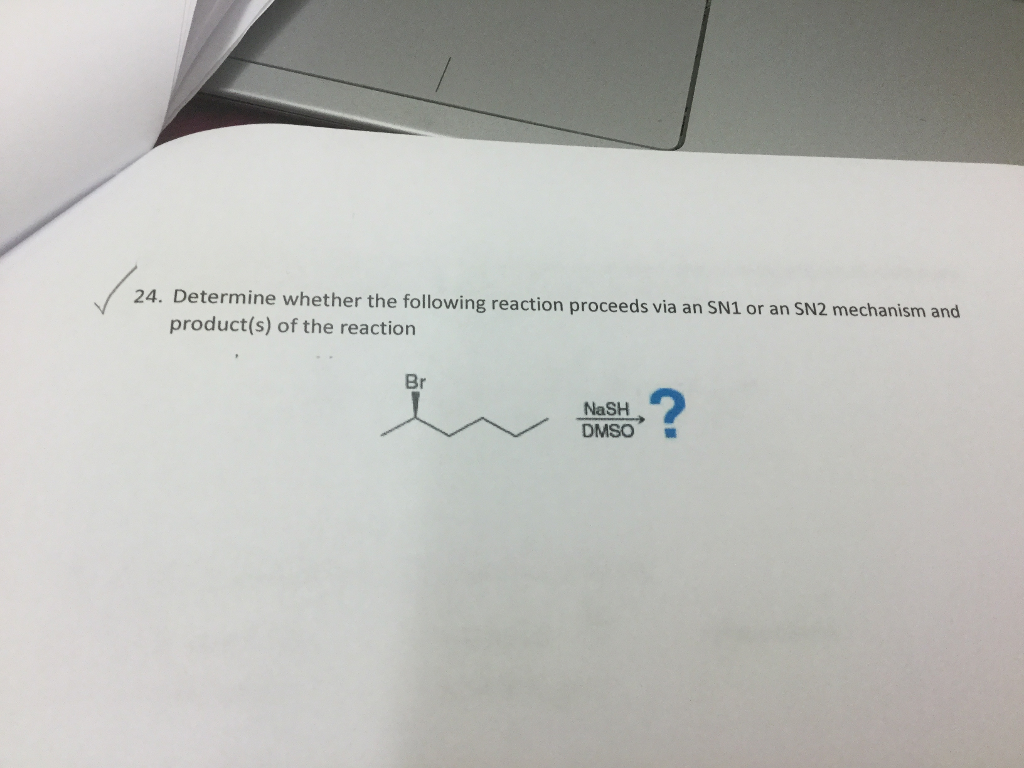 Solved Determine whether the following reaction proceeds via | Chegg.com