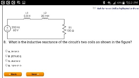 Solved What is the inductive reactance of the circuit's | Chegg.com
