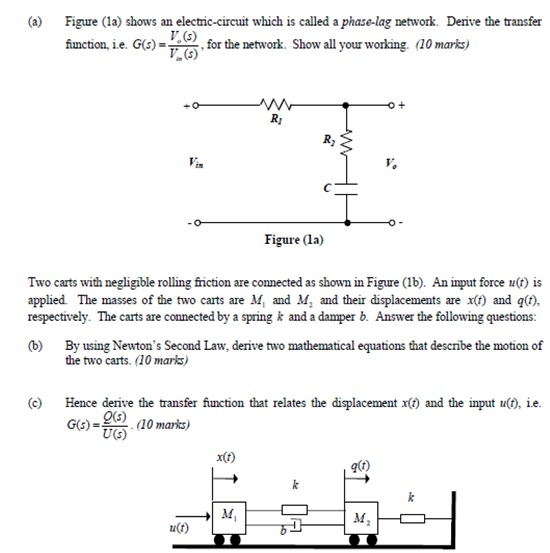 Solved (a) Figure (1a) shows an electric-circuit which is | Chegg.com