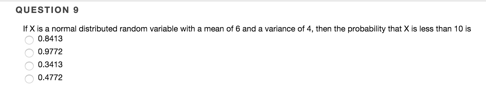 Solved If X Is A Normal Distributed Random Variable With A 9570