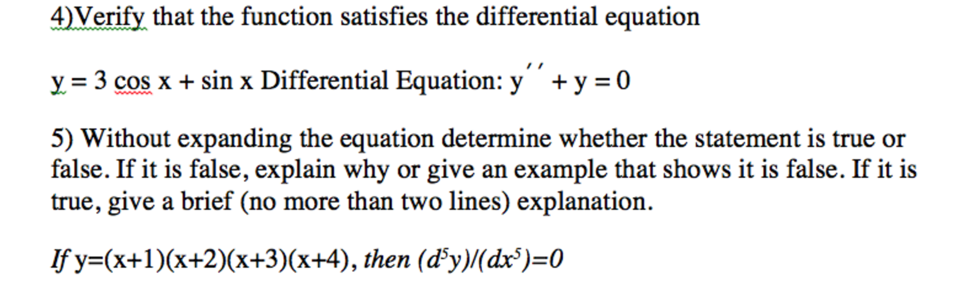 Solved Verify that the function satisfies the differential | Chegg.com